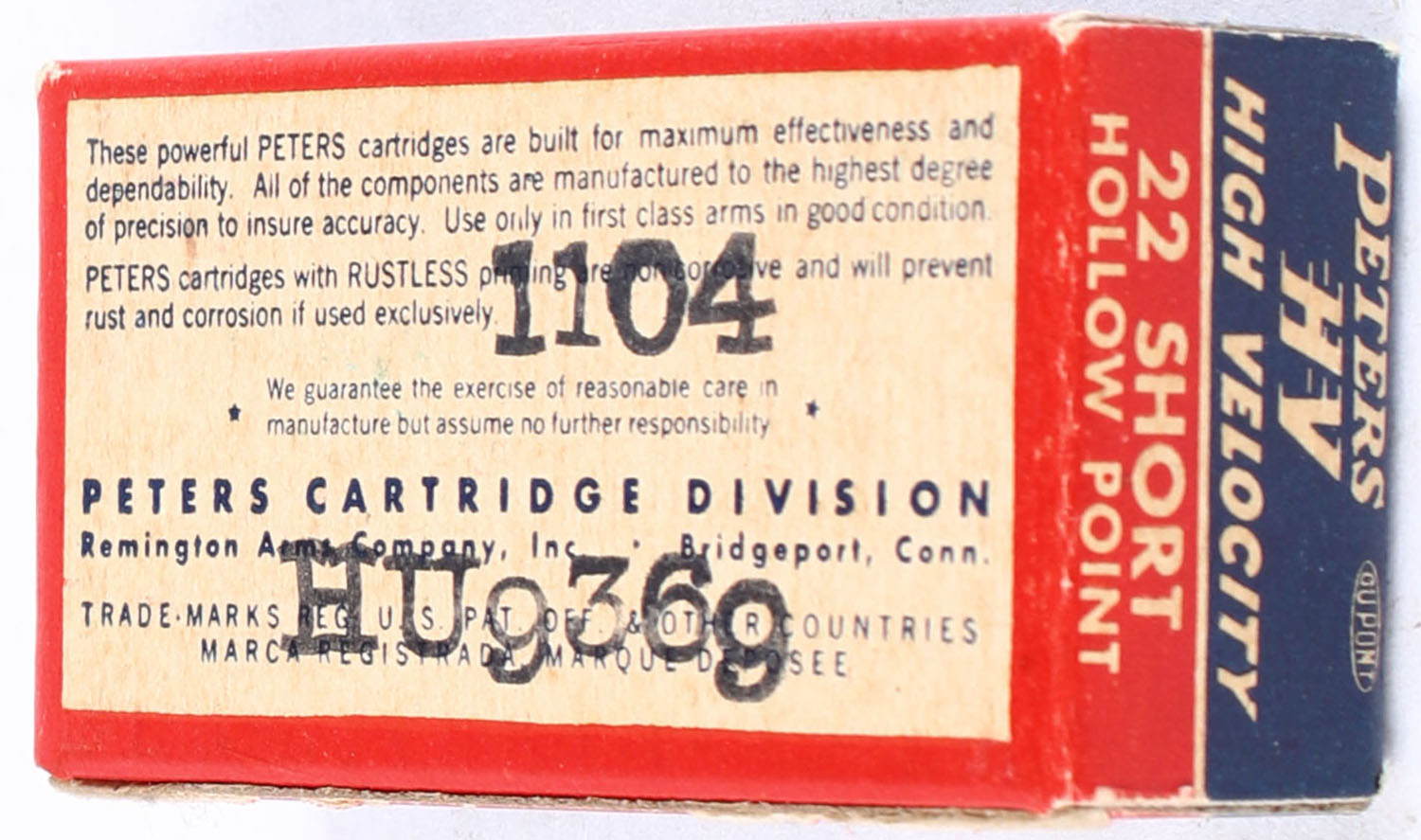 Item # 20430 (Ended 2025-08-26 08:06:07) - Peters, High Velocity, .22 ...