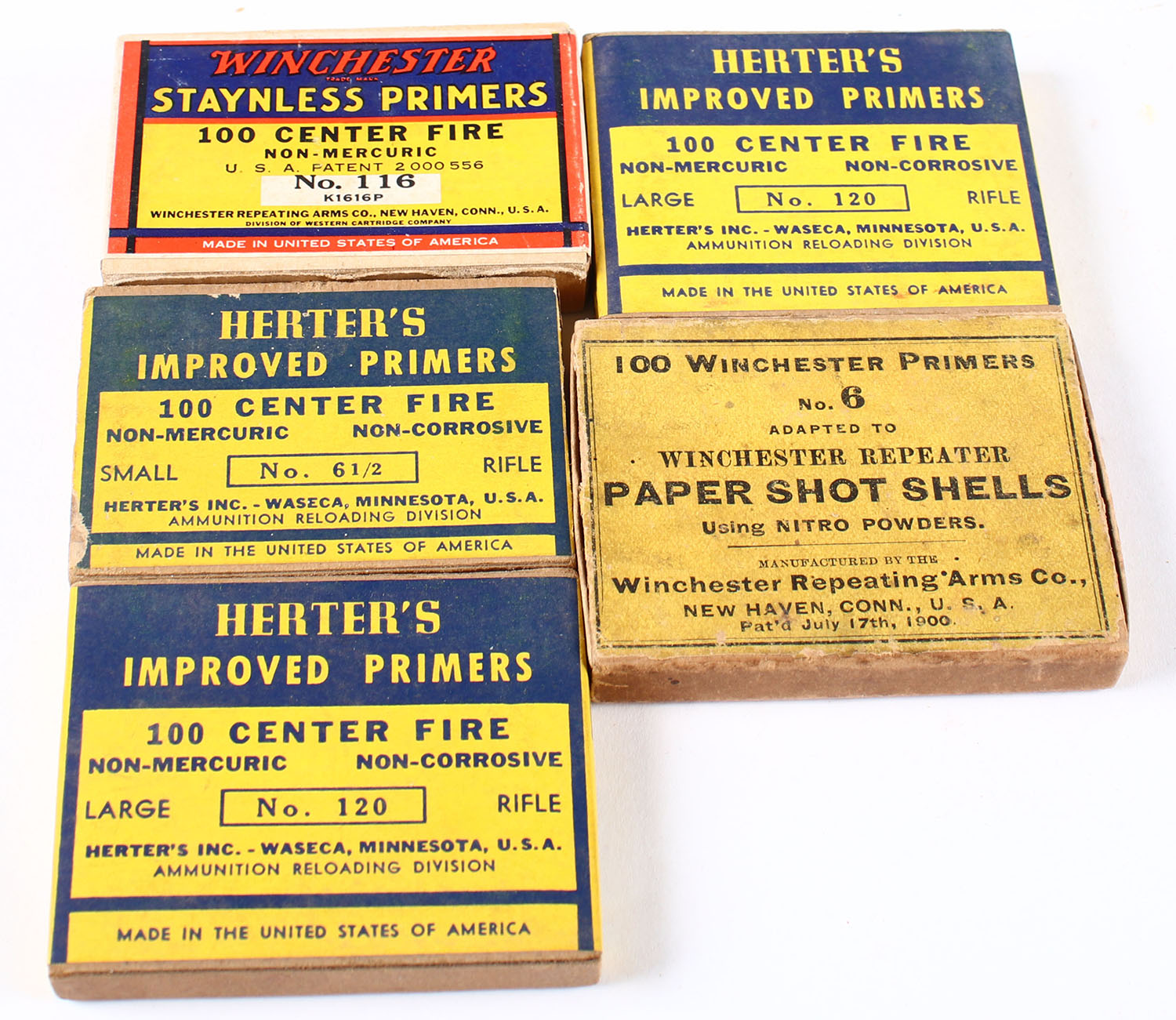 Item # 90181 (Ended 2025-08-26 08:06:07) - Lot of 5 primer boxes, Win ...